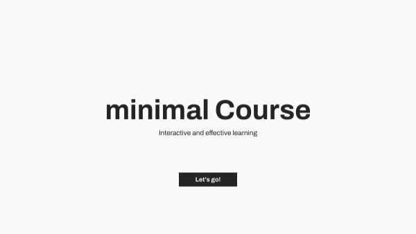 Minimal Course | Genially