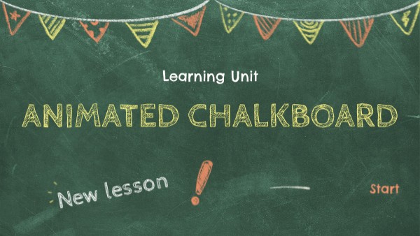 Animated Chalkboard Learning Unit | Genially