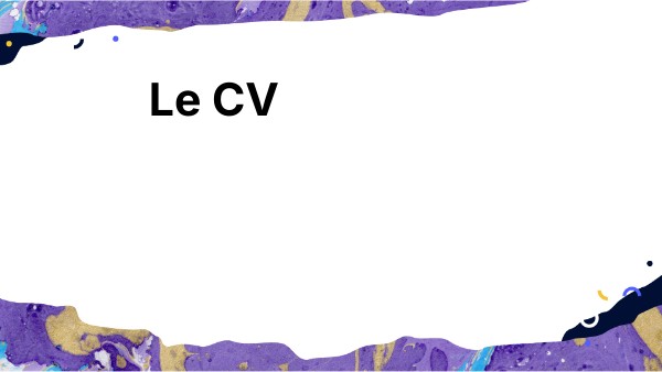 Le CV | Genially
