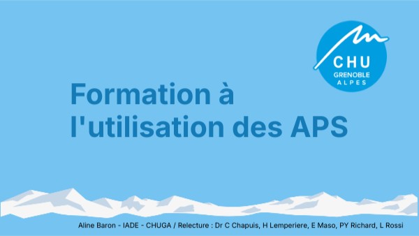 Formation à l'utilisation des APS | Genially