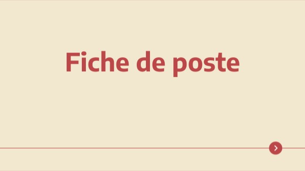 Fiche de poste | Genially