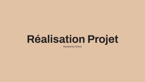 Réalisation Projet | Genially