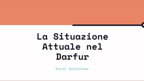 La Situazione Attuale nel Darfur | Genially