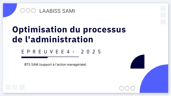 Optimisation du processus de l'administration | Genially