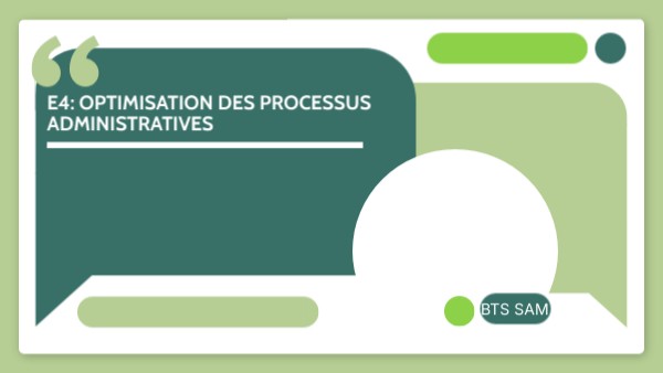 E4: Optimisation des processus administratives | Genially