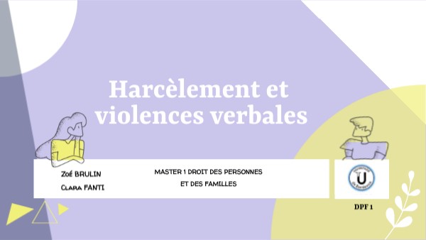 Harcèlement et violences verbales | Genially
