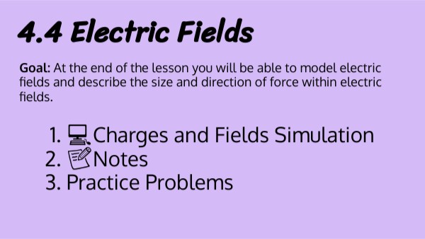 4.4 Electric Fields | Genially