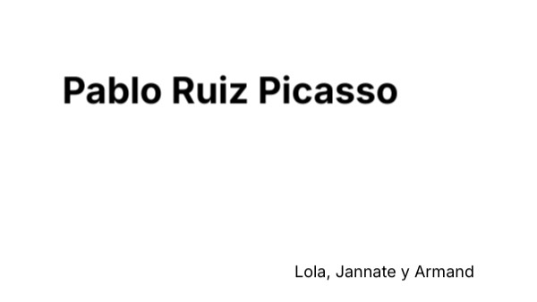 présentation espagnol Picasso | Genially