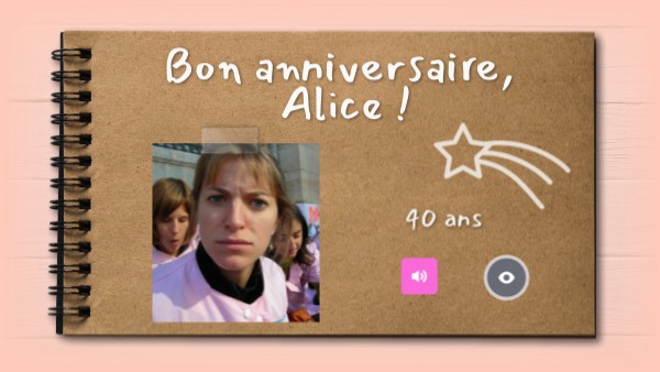 Bon anniversaire, Alice ! | Genially