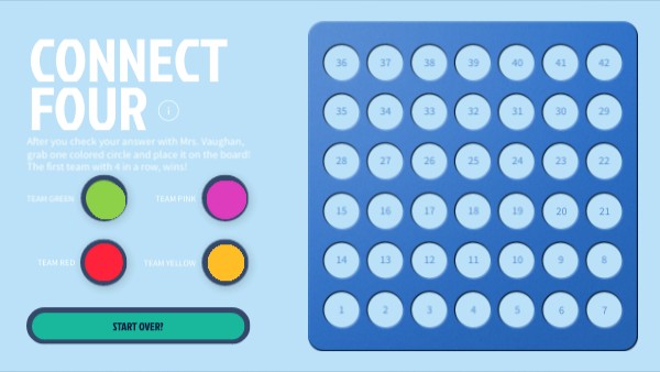 Connect Four Review Game | Genially