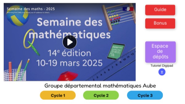 Semaine des maths 2025 - Aube | Genially