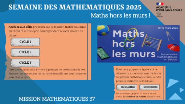 SEMAINE MATHS 25 | Genially