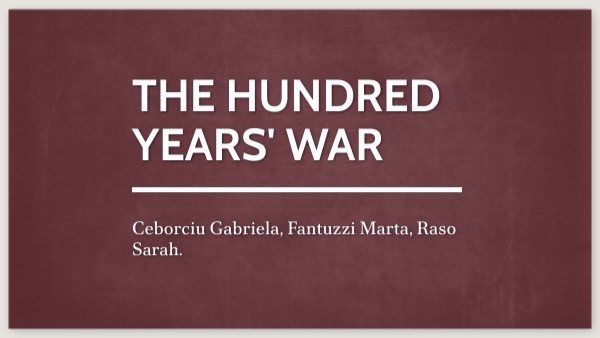The hundred years' war | Genially