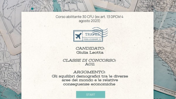 CANDIDATO:Giulia LeottaCLASSE DI CONCORSO: A011ARGOMENTO: | Genially