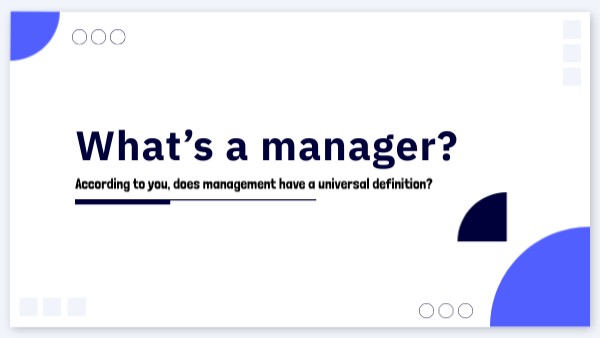 What’s a manager? | Genially