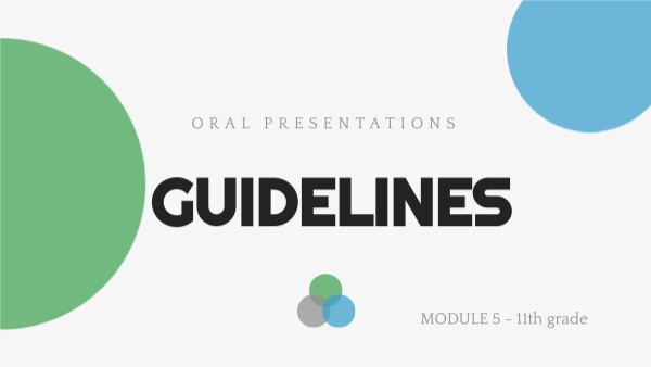 Oral Presentations- guidelines 11º prof. | Genially
