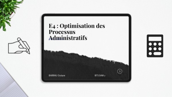E4 : Optimisation des Processus Administratifs | Genially
