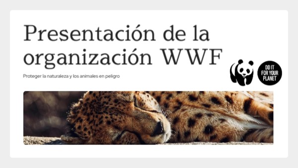 Presentación de la organización WWF | Genially