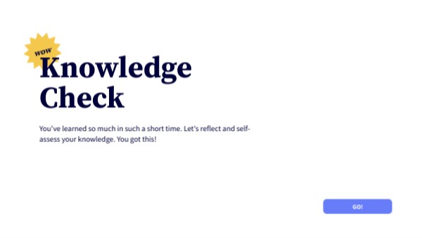 Knowledge Check | Genially