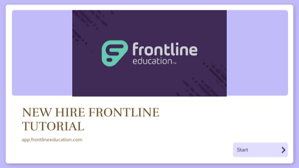 New Hire Frontline Tutorial | Genially