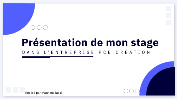 Présentation de mon stage | Genially