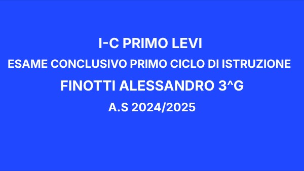 ESAME CONCLUSIVO PRIMO CICLO DI ISTRUZIONE | Genially
