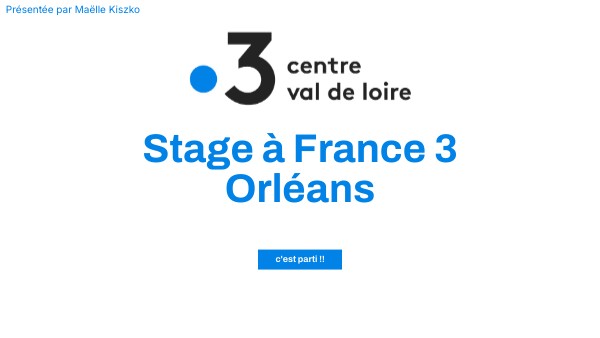 Oral de stage 3eme | Genially