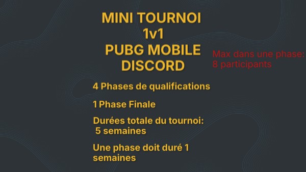 MINI TOURNOI 1v1 PUBG MOBILE DISCORD | Genially