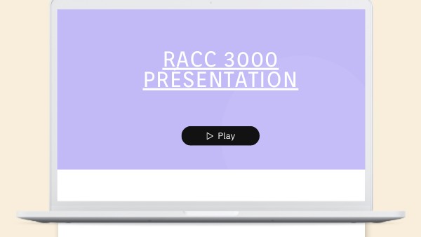 Présentation du projet Racc 3000 | Genially