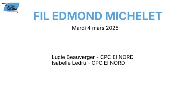 FIL EDMOND MICHELET | Genially