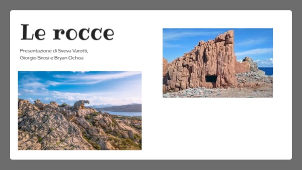 Le rocce | Genially