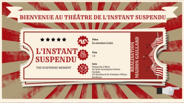 Bienvenue au théâtre de l'instant suspendu | Genially
