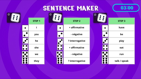 SENTENCE MAKER 5e | Genially