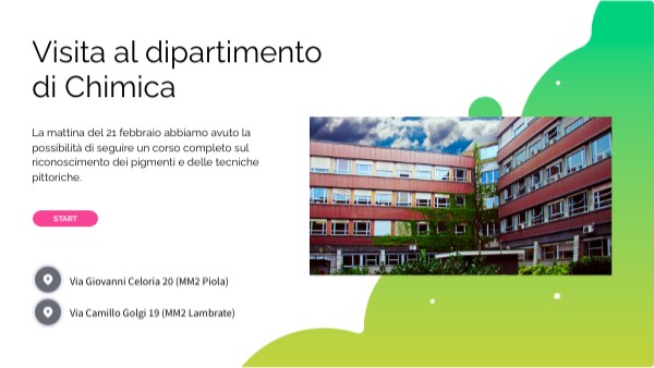 Visita al dipartimento di Chimica | Genially