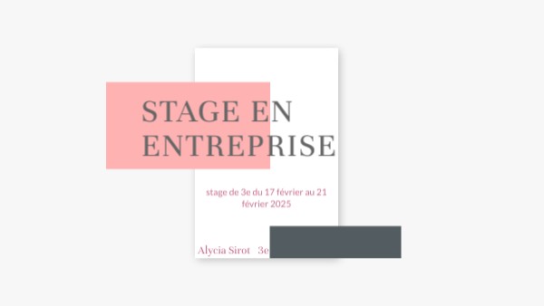 stage en entreprise | Genially