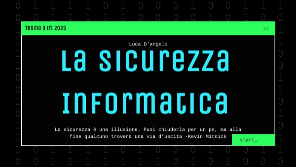 La Sicurezza Informatica | Genially
