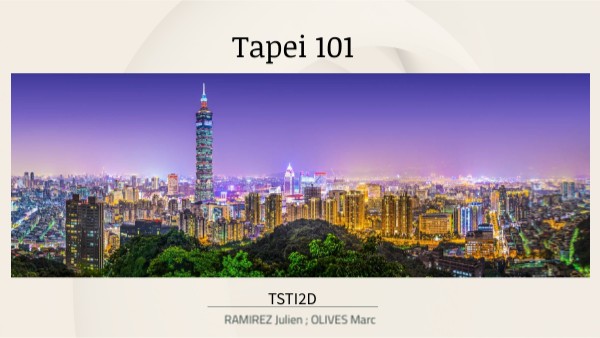 Tapei 101 | Genially