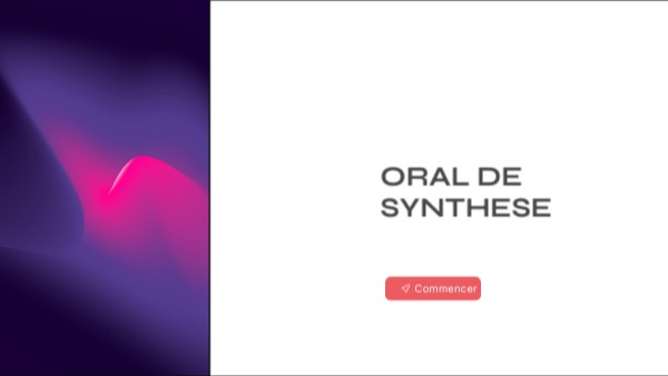 Oral de synthese | Genially