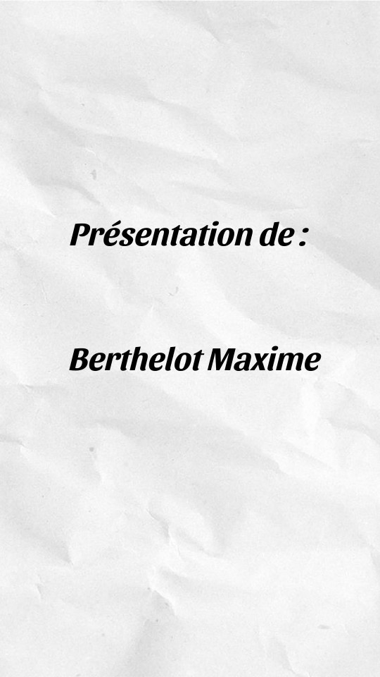 Présentation de : Maxime | Genially