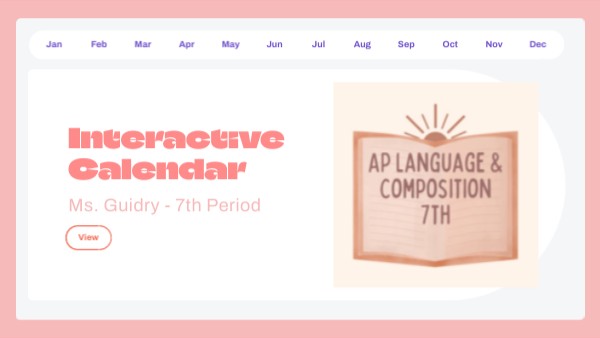 Interactive Calendar | Genially
