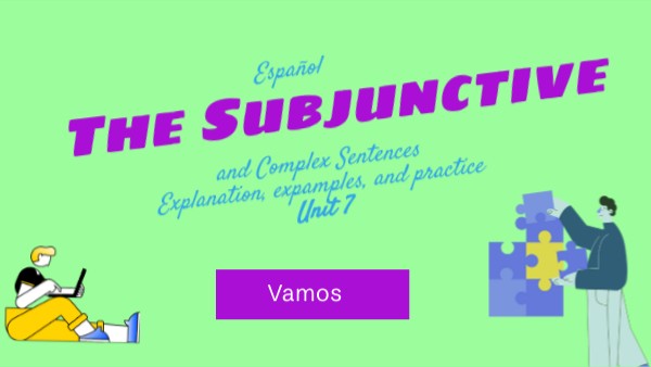 The Subjunctive (Sp4 Unit 7) | Genially