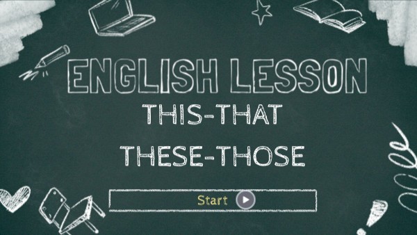 ENGLISH LESSON THIS THAT THESE THOSE | Genially