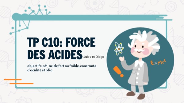 tp c10: force des acides | Genially
