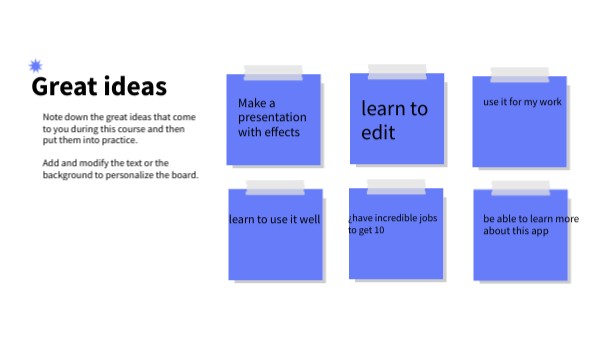 Great ideas | Genially