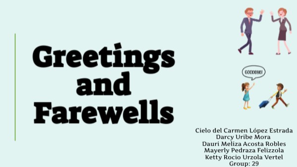 Greetings and Farewells | Genially