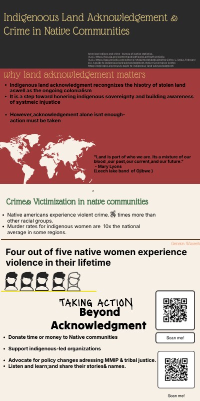 Indigenoous Land Acknowledgement & Crime in Native Communities | Genially