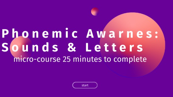 Phonemic Awarnes:Sounds & Letters | Genially