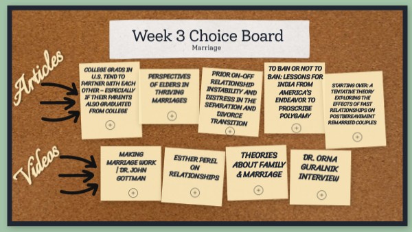 SOC 302 Week 3 Choice Board | Genially