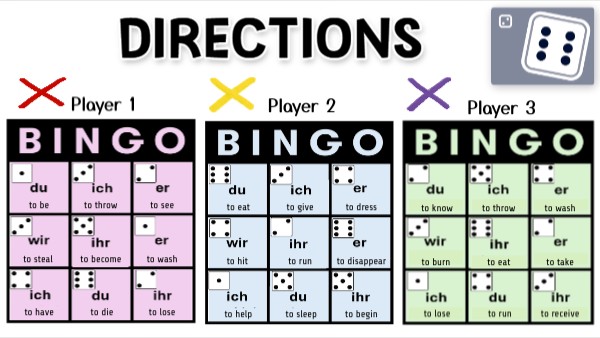 DICE BINGO SIMPLE PAST | Genially
