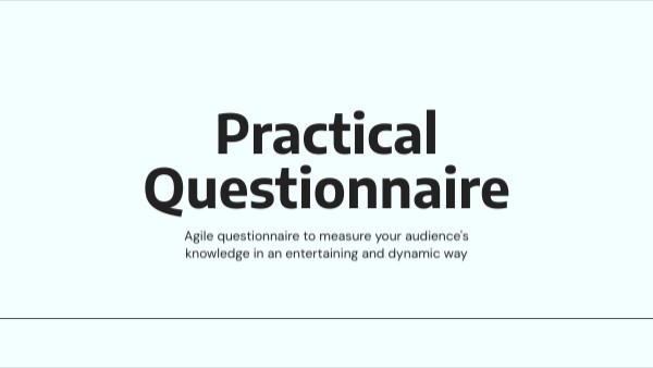 Practical Questionnaire | Genially